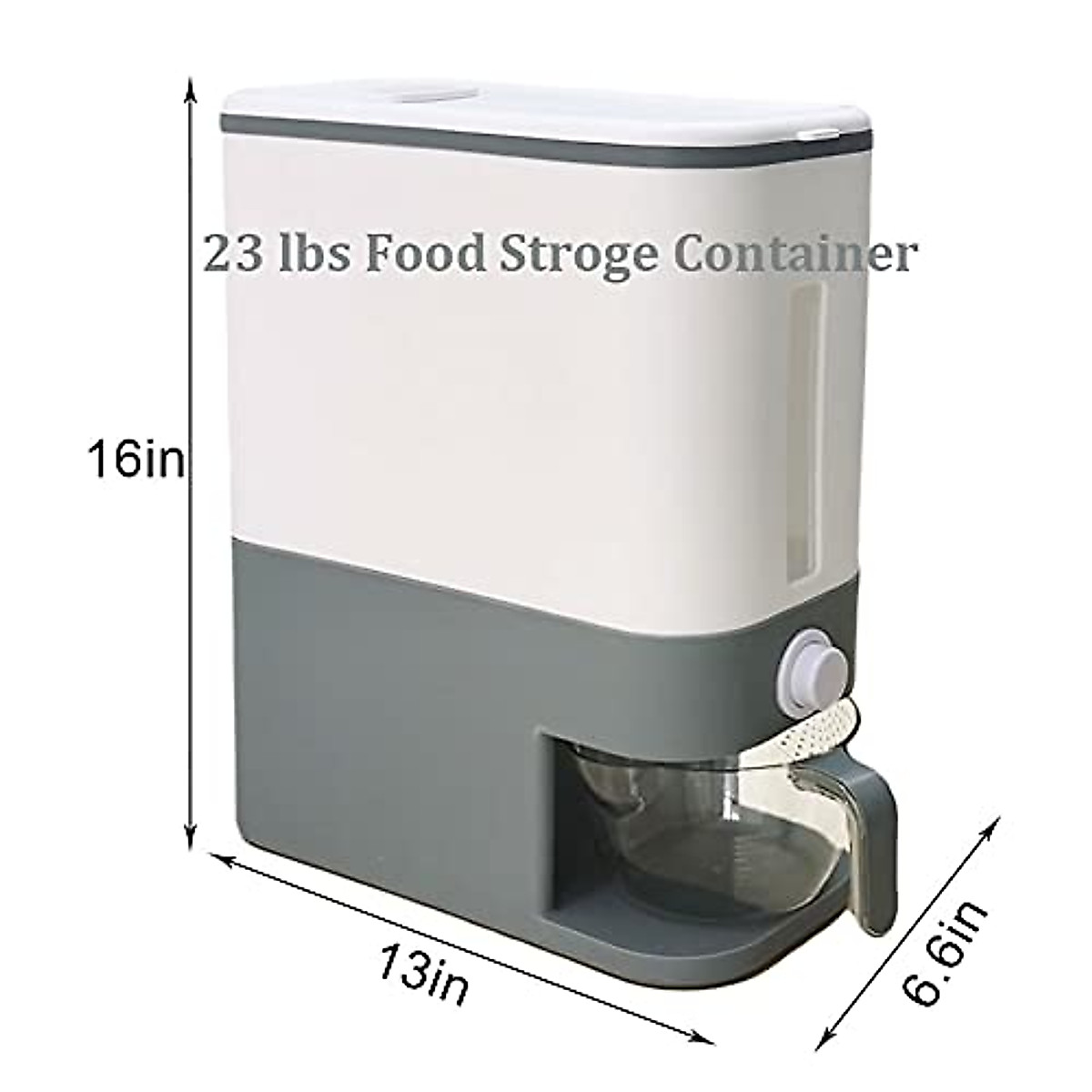 CREAMOON 23Lbs Rice Dispenser Cereal Dispenser Countertop Large Sealed Grain Container Dry Food Dispenser Rice Bucket Rice Storage Box Grain Storage--A Neat Way to Store Rice