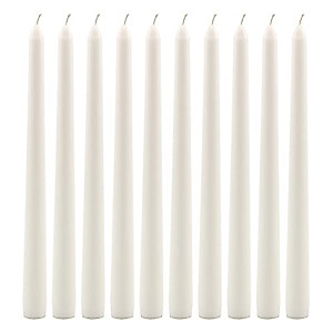 Stonebriar Tall 10" Unscented Dripless 10 Pack Taper Candles