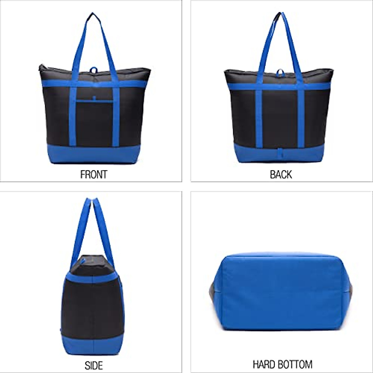 XXX-Large Insulated Cooler Bag with Hard-Bottom. Made from Heavy Duty Materials, Thick Insulation, Large Sturdy Zipper. for Shopping, Grocery, Pizza Delivery, Family Events.