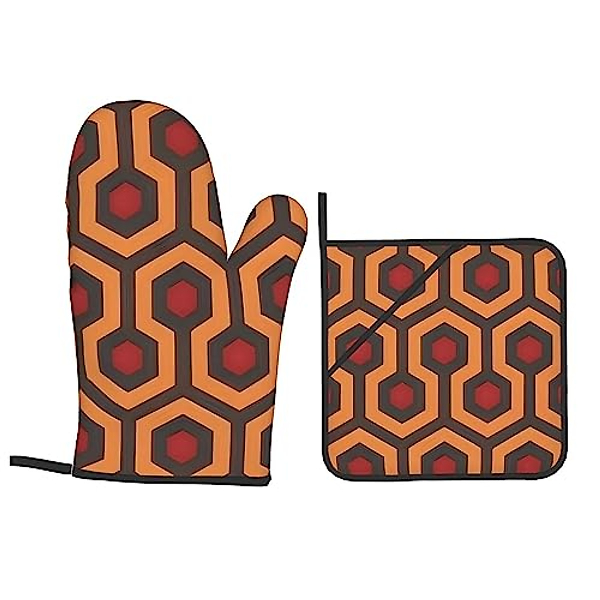 Shining Overlook Oven Mitt and Pan Cover Set, 4 Piece Set for Kitchen Cooking, Baking and Microwave, Kitchen Accessories.