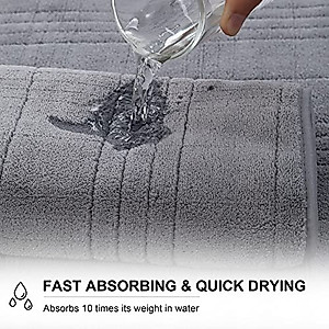 Oversized Bath Towel Set, 4 Piece Grey Extra Large Bath Towels 35"x70", Premium Microfiber Bath Towel Sheets, Ultra Soft, Highly Absorbent, Quick Dry, Bath Sheets Towels for Adults, Bathroom