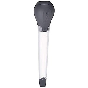 Tovolo Large Dripless Angle Tipped Bulb Baster for Turkey Roasting Slim Profile for Drawer Storage, Dishwasher-Safe, BPA-Free Silicone & Plastic, Clear