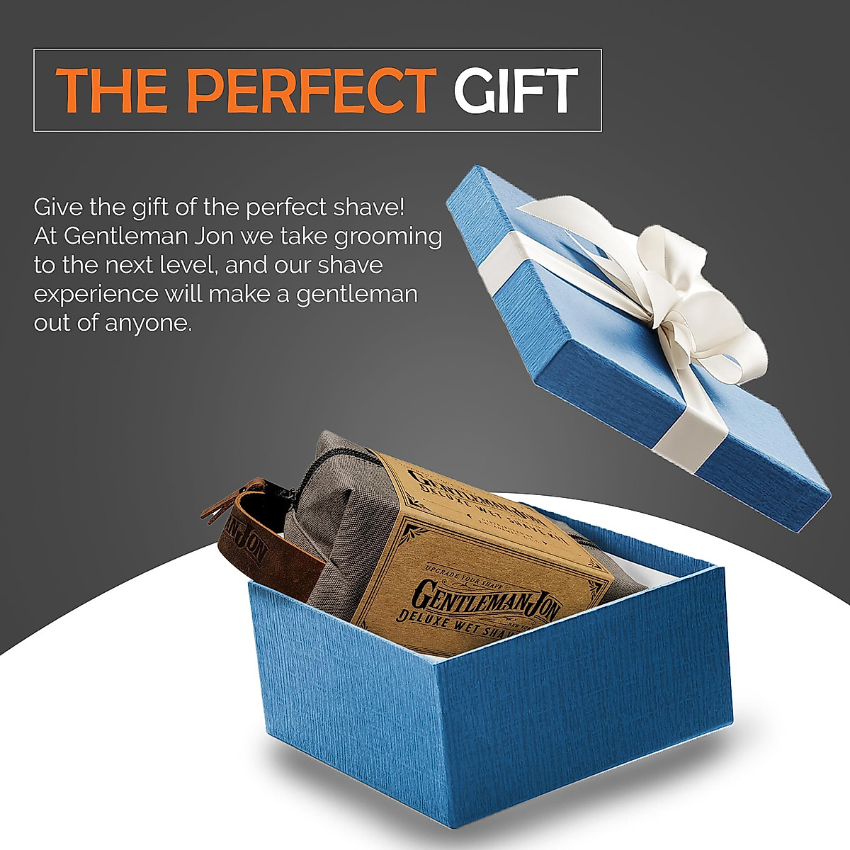 Gentleman Jon Deluxe Vintage Wet Shave Grooming Set for Men - Safety Razor, Brush, Alum Block, Soap, Bowl, Blades, Stand & Dopp Kit