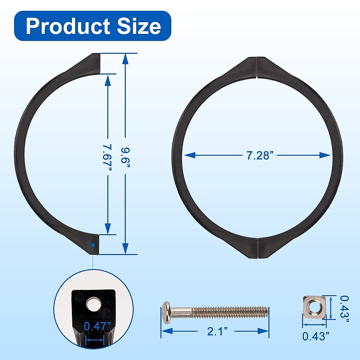 ChangTa GMX600NM Noryl Flange Valve Clamp Replacement for Hayward S144T Pro Series Pool Sand Filter