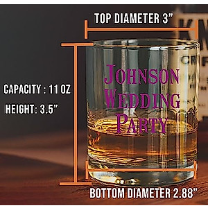 Personalized Printed 11oz Whiskey Glass - Custom Bourbon Christmas Gifts for Men, Dad Scotch Drinking Birthday Glasses, Groomsmen, Liquor Cocktail Rocks Old Fashioned, Your Text Here