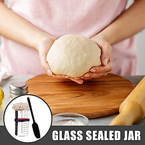 1 Set Tank with Scale Glass Jar Sourdough Bottle with Scale Sourdough Starter Jar Kit Sealing Canister Glass Container Sealed Container Glass Storage Kettle