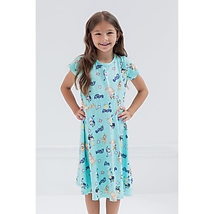 Bluey Mom Dad Bingo Toddler Girls 2 Pack Skater Dresses 5T Blue