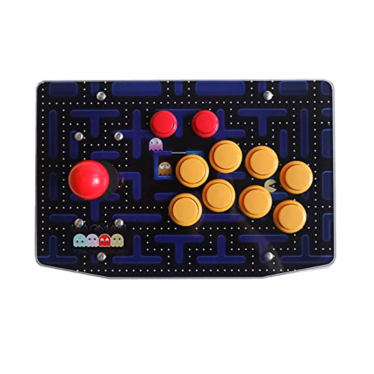 DIACCO J500S 10 Buttons Arcade Joystick USB Wired Acrylic Artwork Panel for PC (Color : Artwork 2)