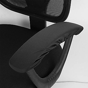 EXCEART 2pcs Stretch Computer Armrest Cover Chair Arm Pads Elbow Cushion Replacement Arms Slipcover Protector Office Rotating Chair Black