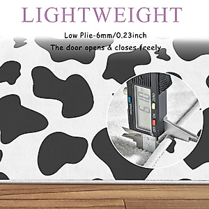 UntilPlan Printing Washable Rugs for Living Room, 4x6 FeetAnti-Skid Area Rug, Indoor Floor Carpet for Kitchen Entryway Laundry Dining Room, Kids Rugs for Bedroom Girls (Cow-Black, 4x6 ft)