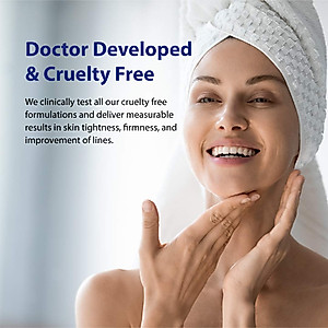 Dr. Denese SkinScience Firming Facial Collagen Night Serum Increased Elasticity, Tone, Tightness with Hyaluronic Acid, Glycolic Acid, Squalene & Botanical Extracts - Paraben-Free, Cruelty-Free - 3.4oz