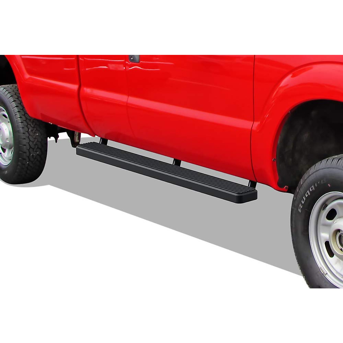 APS Running Boards (Nerf Bars Side Steps Step Bars) Compatible with Ford F250 F350 Super Duty 1999-2016 Super Cab (Black Powder Coated 5 inches)