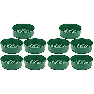 Yardwe Green Toys 10pcs Outdoor Bonsai Screen Spreaders Seeding Classifier Pan Rock Planter Separator Green Stackable Mesh for Cultivation Panning Riddles Earth Tool Riddle Planting Kids Toys