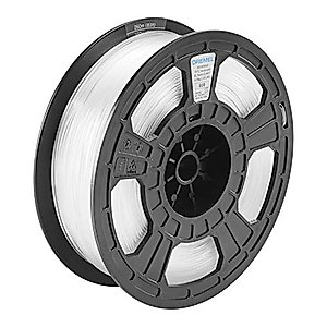 Dremel DigiLab PETG-TRA-01 3D Printer Filament, 1.75 mm Diameter, 0.75 kg Spool Weight, Color Translucent, RFID Enabled, New Formula and 50 Percent More per Spool