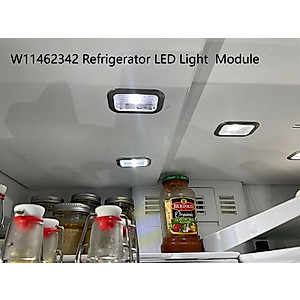 W11462342 Refrigerator LED Light (Daylight White) Module Assembly for kitchenaid, Jenn-air and Whirlpool Refrigerators, Replacement Model W10908166, AP6989197, PS16218086