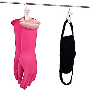 Kitchen Bathroom Office Dish Cloths Towels Rubber Gloves Face Mask Drying Clothespin Clips Hooks Pack of 3
