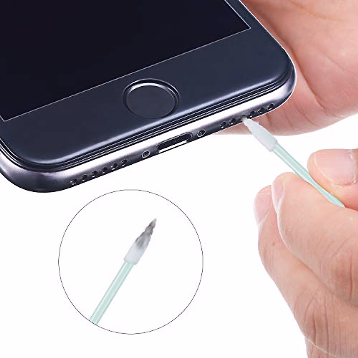 Tatuo Metal Anti Dust Plugs Compatible with iPhone 14/13/ 12/13 Pro Max, Included Phone Charger Port Plug Cleaning Brush Kit, Cell Phone Speaker Receiver Cleaning Brushes Set, 16 Pieces