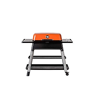 Everdure FURNACE 3-Burner Gas Grill, Liquid Propane Portable BBQ Grill with Die-Cast Aluminum Body and Fast-Ignition Technology, 466 Square Inches of Grilling Surface, Adjustable Height, Orange