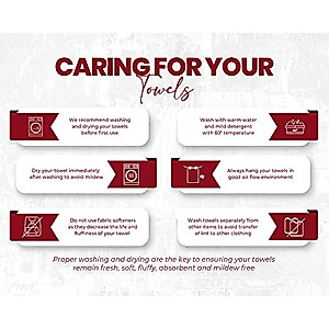 AKTI Premium Cotton Bath Sheets Towels for Adults, 35x70 Inches, Pack of 2, Super Soft, Extra Absorbent, Hotel & Spa Quality Bath Towels Extra Large, 580 GSM - Red Towels for Bathroom