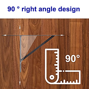 Sag Gate Kit - Set of 2 Gate Corner Bracket 90 Degree Bracket with Gate Hinges Heavy Duty for Wooden Fences - No Sag Gate Corner Brace Bracket for Doors, Driveway, Corral Gates, Wood Windows (8pc)