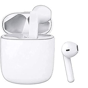 Wireless Earbuds,Bluetooth Headphones Stereo Earphone Cordless Sport Headsets,Bluetooth in-Ear Earphones with Built-in Mic for Smart Phones (White-C)