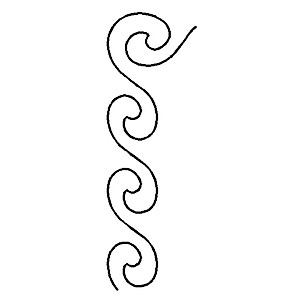 Quilting Stencils for Machine and Hand Quilting - 2 Quilting Stencils for Block, Border Background Patterns - Wave on Wave, Wave Border with Corner Plastic Quilt Stencil Set with Guide