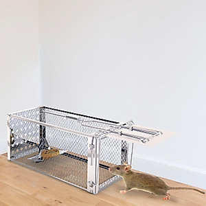 Zorpupoa Humane Rat Trap, Humane Live Animal Mouse Cage Traps, Small Rodent Chipmunk Squirrel Trap and Other Live Animal Trap Cage for Indoor and Outdoor Use