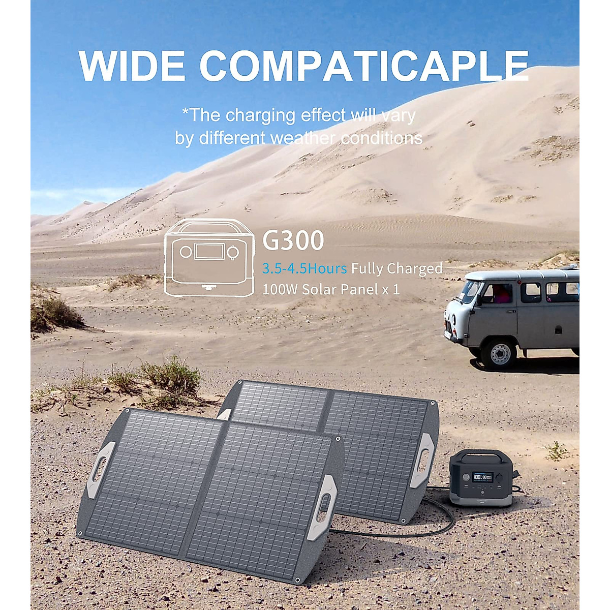 MARXON Solar Panel XP200, 200 Watt Portable Solar Panel, High-Efficiency Solar Panel, Foldable Solar Panel with Adjustable Kickstand, Waterproof and Dustproof Design Perfect for Camping, RV Trip