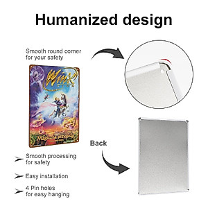 Winx Club 3D: Magical Adventure Men's Wall Decoration Old Car Shop Movie Poster Oil and Gas Station Logo 8 × 12 inches