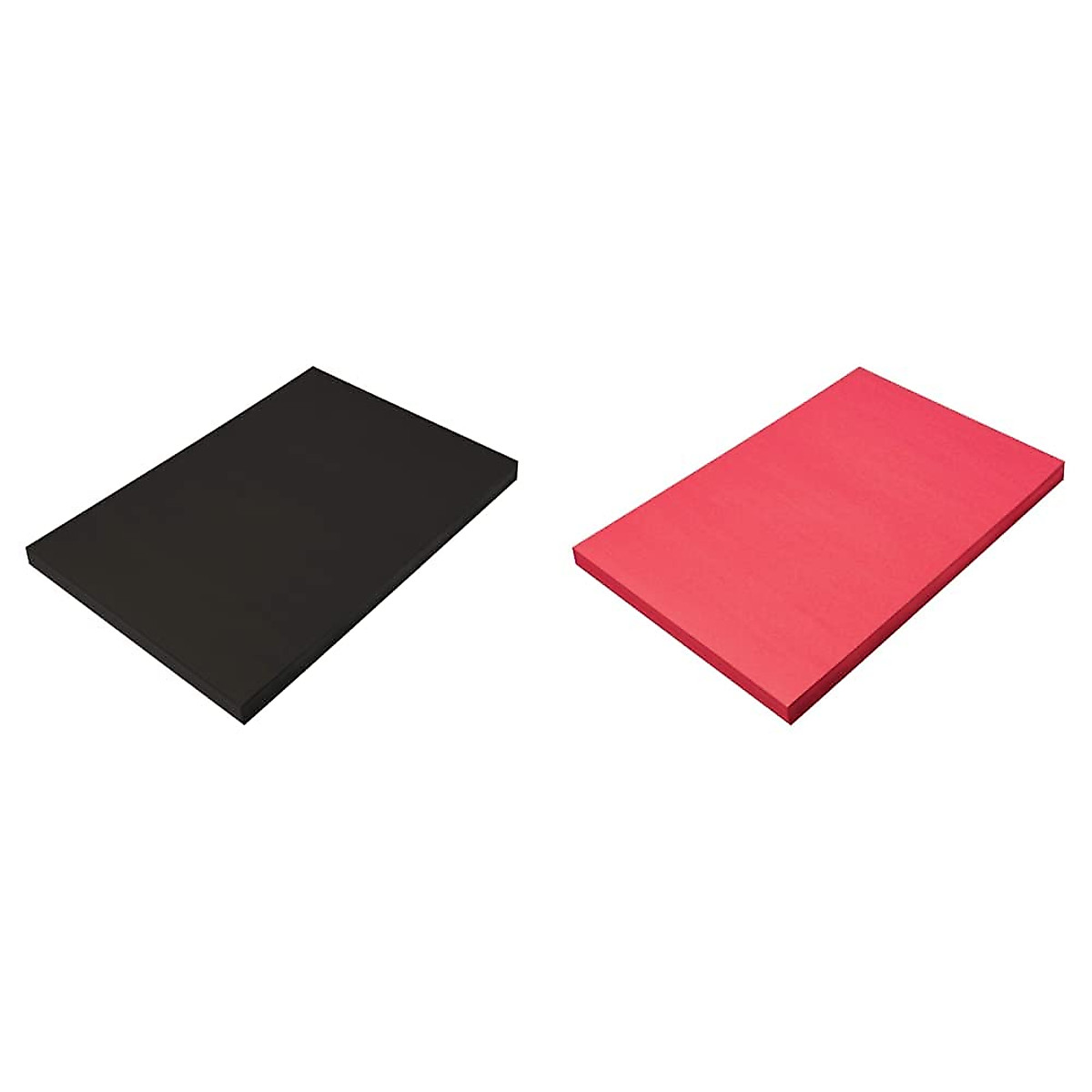 SunWorks Construction Paper, Black, 12" x 18", 100 Sheets & SunWorks Construction Paper, Holiday Red, 12" x 18", 100 Sheets