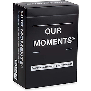 OUR MOMENTS Women: 100 Women Conversation Starters - Fun Conversation Card Game for Bachelorette Parties, Ladies Night Games, Getaways, Gift for Women Birthday, Game Nights - Girls Night Party Games