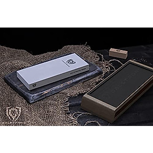 Dalstrong Premium Whetstone Kit - #1000/#6000 Knife Sharpening Kit - Extra Large Grit Stones - Top-Grade Corundum - Thick Knife Sharpening Stone - Hand Crafted Acacia Wood - Whetstone Knife Sharpener