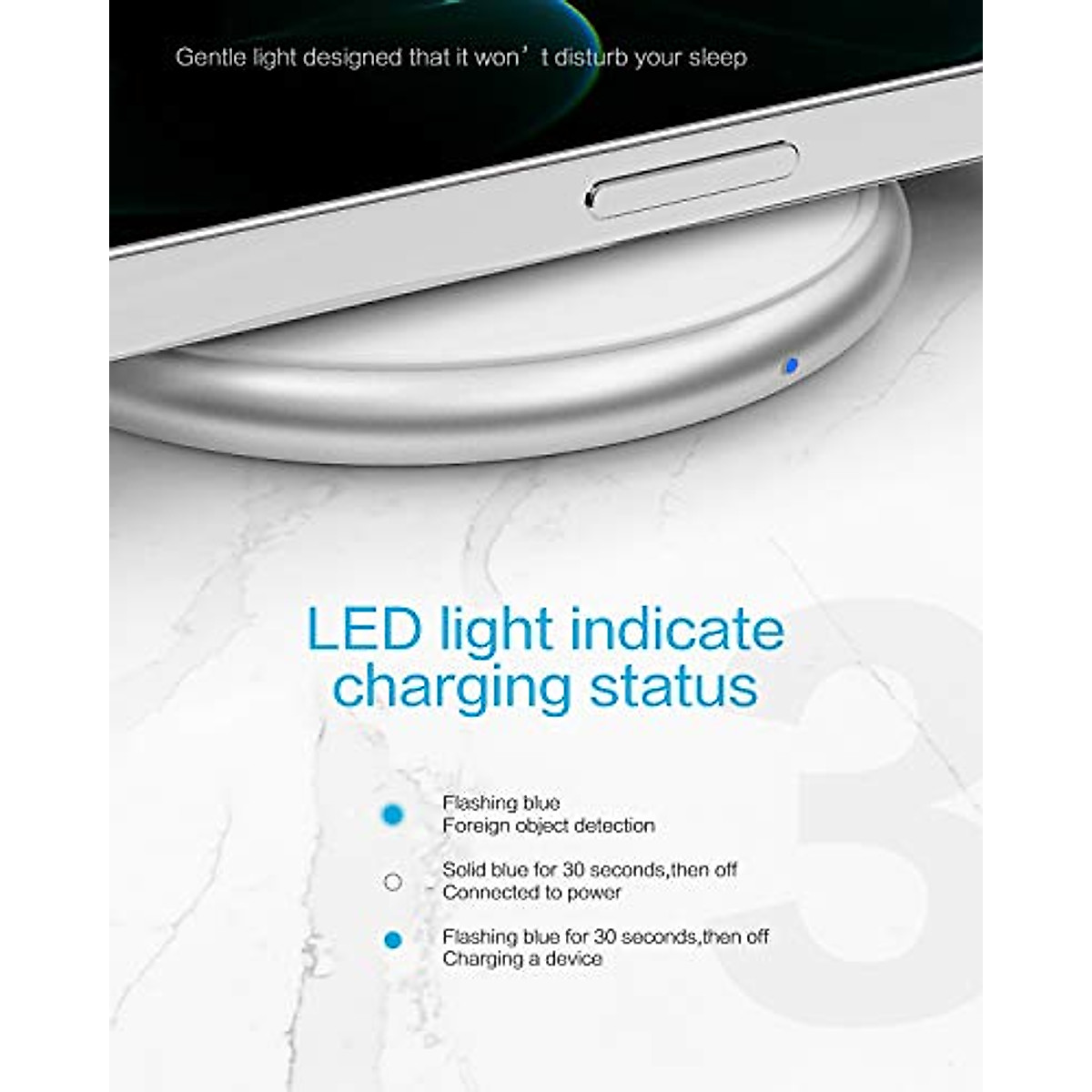 Wireless Charger,Vebach 10W Aviation Aluminum Wireless Charging Pad Compatible with iPhone 14/13/13 Pro/13 Mini/13 Pro Max/12/11/X,Samsung Galaxy S21/S20/Note 10/S10 etc