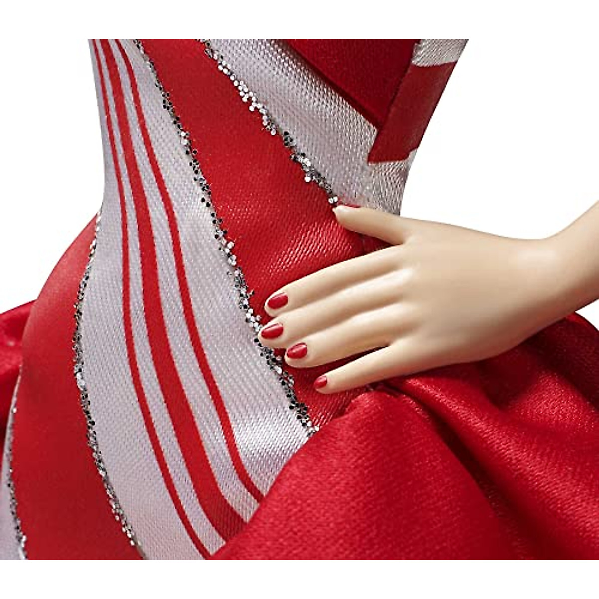 Barbie 2019 Holiday doll, 11.5-inch, Blonde, Wearing Red and White Gown, with Doll Stand and Certificate of Authenticity