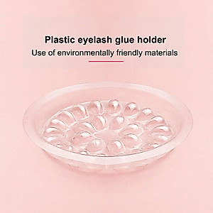 Kukiwhy 100 Pcs Eyelash Glue Holder False Eyelashes Glue Holder Eyelash Extension Glue Holder Pallet Pads