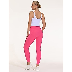 THE GYM PEOPLE Women's Sports Bra Sleeveless Workout Tank Tops Running Yoga Cropped Tops with Removable Padded White