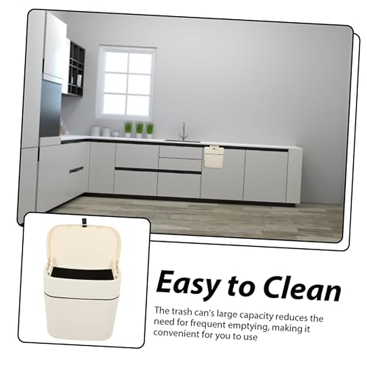 FELTECHELECTR Hanging Trash Can Compost Bin Kitchen Counter Kitchen Hanging Bucket Pp Compost Bin Kitchen