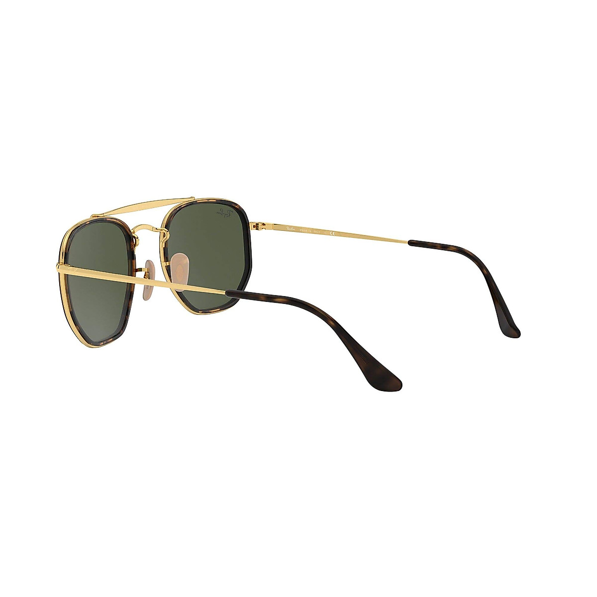 Ray-Ban RB3648M The Marshal II Hexagonal Sunglasses, Gold/G-15 Green, 52 mm