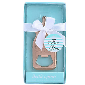 Pack of 36 Baby Shower Favors for Guest Supplies Poppin Bottle Bottle Opener Baby Shower Favor for Boy Baby Shower Souvenirs Decorations by WeddParty (Blue, 36)