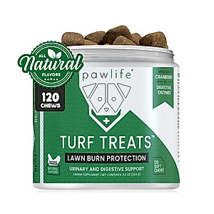 Pawlife Green Grass Dog Chews – 120 Turf Treats for Dog Spot Grass Repair, Veterinarian Formulated Dog Urine Neutralizer for Lawn, Lawn Protection Treats, Dog Pee Grass Neutralizer (Chicken Flavored)