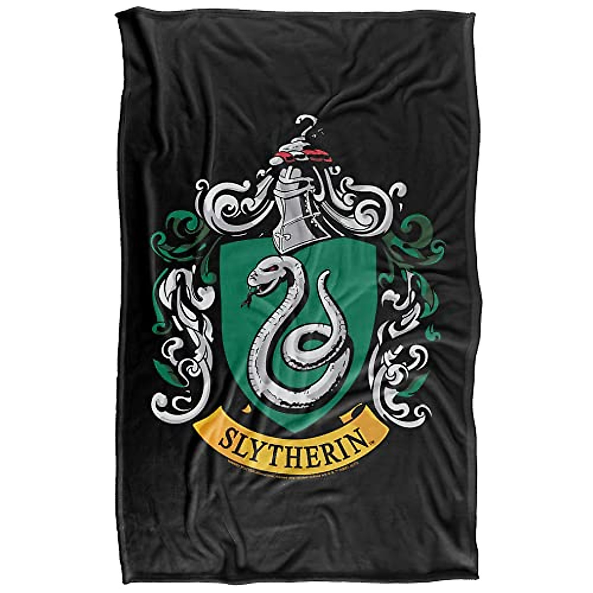 Harry Potter Slytherin Crest Black Silky Touch Super Soft Throw Blanket 36" x 58",Slytherin Crest