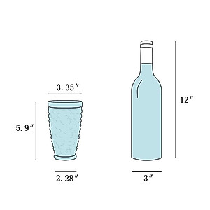 G Hobnail Glassware Old Fashioned Iced Beverage Drinking Glasses Set Of 6, 13 oz Premium Tall Highball Water Glasses Cups For Juice Cocktail Mojito Wine,Beer,Tea, Mixed Drinkware,Parties Restaurants