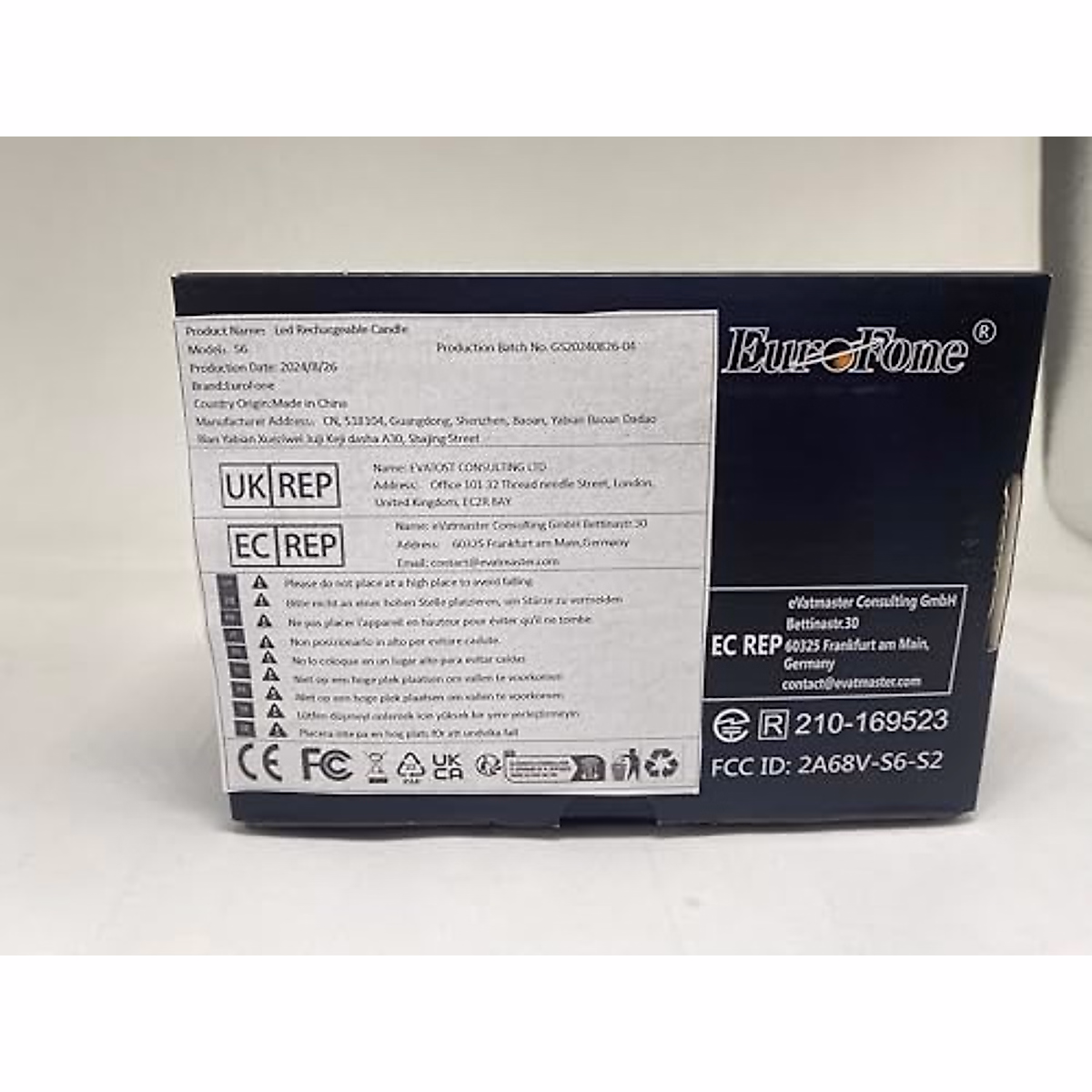 EuroFone S6 Motorcycle Helmet Bluetooth Intercom Headset, Intercomunicador para Casco De Moto, 2 Riders 1200m 6 Riders 6km, 2 People Real-time Talk, CVC Noise Reduction, IP65 Waterproof（1Pack）