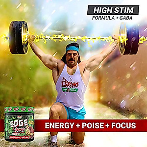 Psycho Pharma New Perfect Powders with Zengaba Energy Feel Good Focus #1 Strongest PWO Edge of Insanity - Most Intense Workout Powder, Focus & 8G Citrulline Pumps - 360 Gram (Jungle Juice)