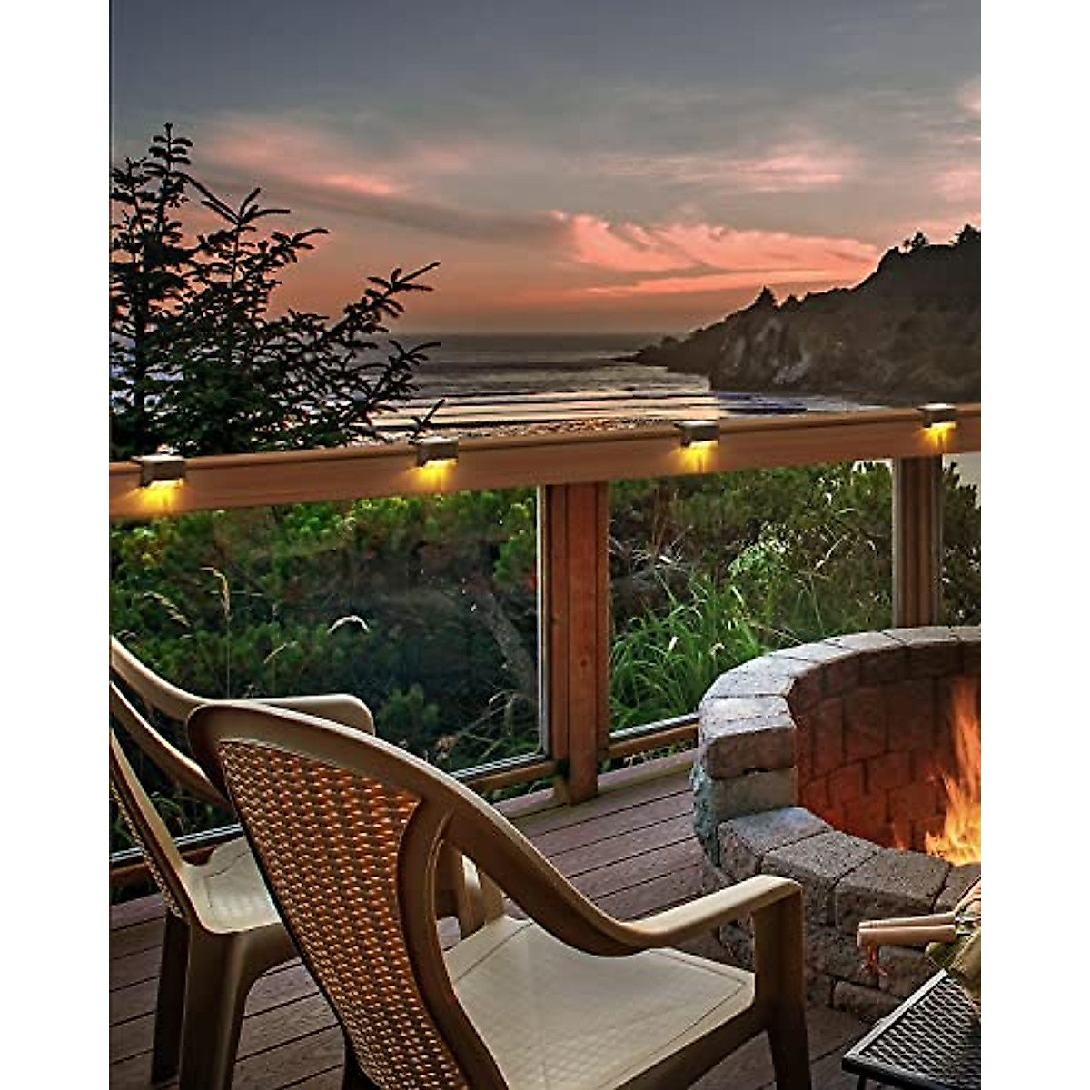 KIALUSH Deck Lights Solar Powered, 20 Pack Solar Deck Lights Outdoor Waterproof Led， Step Lights Solar Powered Used Outside, Solar Lights for Deck, Stairs, Patio Fence, Garden, Tiny Led Step Lights