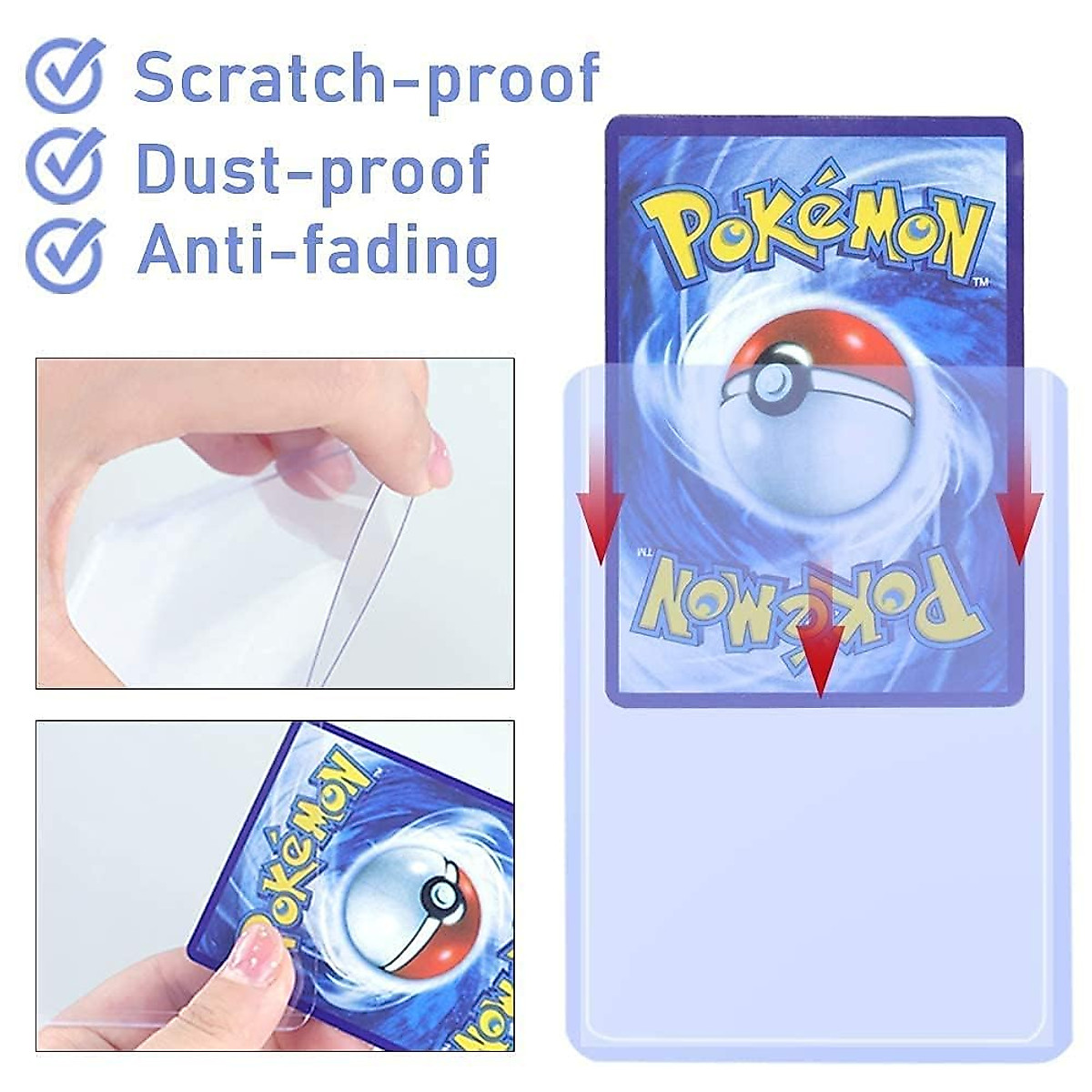 100ct TopLoaders and Card Sleeves,Card Protectors Hard Plastic, 3" x 4" Regular Fit for Trading Card,Baseball Card, Sports Cards (50pc Toploader+ 50pc Penny Sleeves)