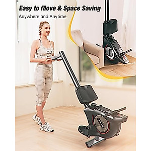 YOSUDA Magnetic Rowing Machine 350 LB Weight Capacity - 16 Levels Resistance for Home Use with LCD Monitor, Tablet Holder and Comfortable Seat Cushion