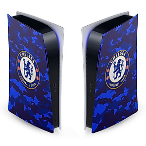 Head Case Designs Officially Licensed Chelsea Football Club Camouflage Art Vinyl Faceplate Sticker Gaming Skin Decal Cover Compatible with Sony Playstation 5 PS5 Digital Edition Console