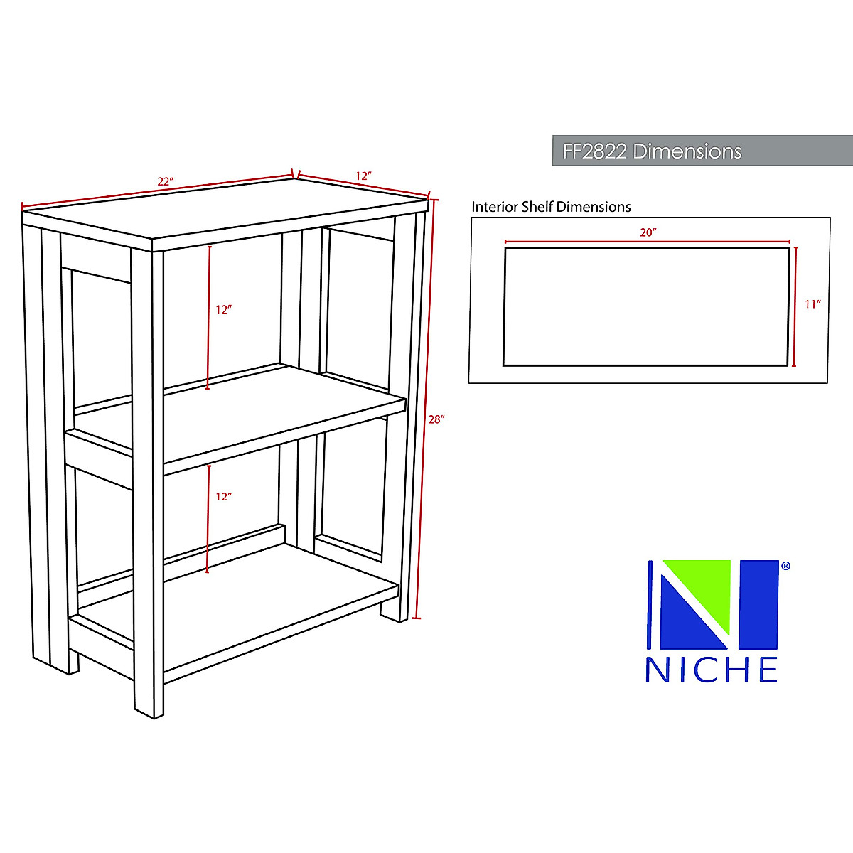 Regency Flip Flop Folding Bookcase, 34 in, Grey