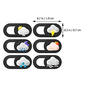 SOLUSTRE 6pcs Camera Cover Webcam Privacy Slider Laptop Camera Webcam Cover Slider Laptop Cam Cover Camera Slider Camera for Computer Phone Camera Computer Laptop Lens Slide Rail White Abs